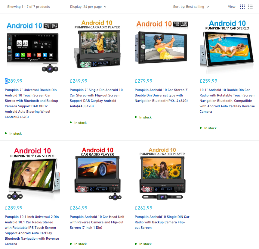 PUMPKIN New Products- Android 10 Series Car Stereos – PumpkinUK